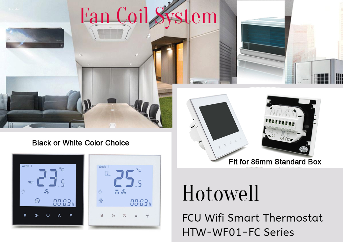 Line Voltage Tuya Wifi Intelligent Remote Control Thermostat for FCU System